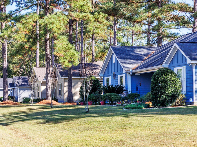 Charming homes with manicured lawns where neighbors probably still borrow cups of sugar and know each other's names.