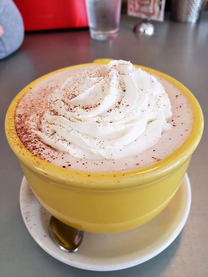 This isn't just hot chocolate&mdash;it's a Nutella mocha that puts ordinary coffee to shame. The whipped cream mountain on top is non-negotiable.