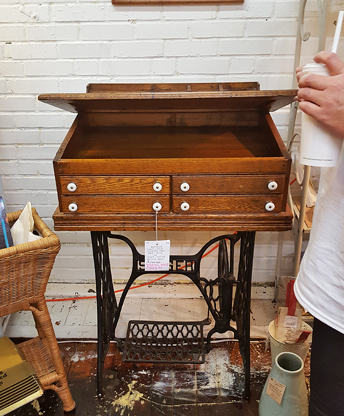 That's not just a desk&mdash;it's a Victorian-era command center, complete with drawers that probably held love letters instead of laptop chargers.