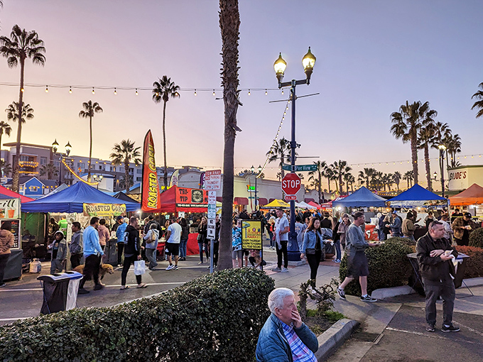 The Thursday Sunset Market transforms downtown into a vibrant food festival. Local vendors, global cuisines, and twilight palm trees create the perfect California evening experience.