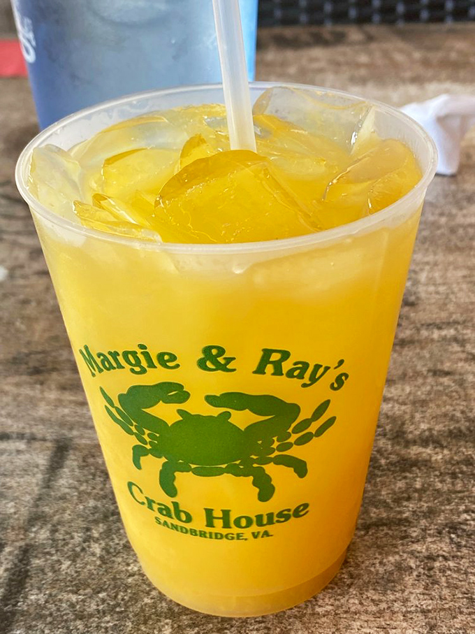 The legendary Orange Crush &ndash; summer in a cup. This isn't just a drink; it's Virginia Beach's answer to vacation in liquid form.