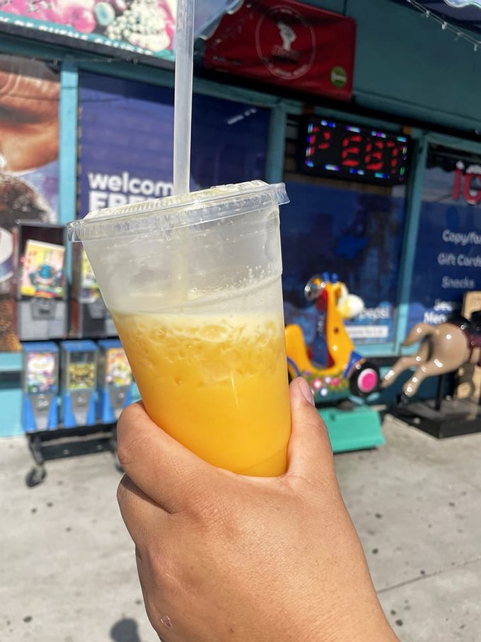 The perfect companion to spicy Mexican food: a cold, refreshing Orange Bang that cuts through heat like a snowplow through a drift.