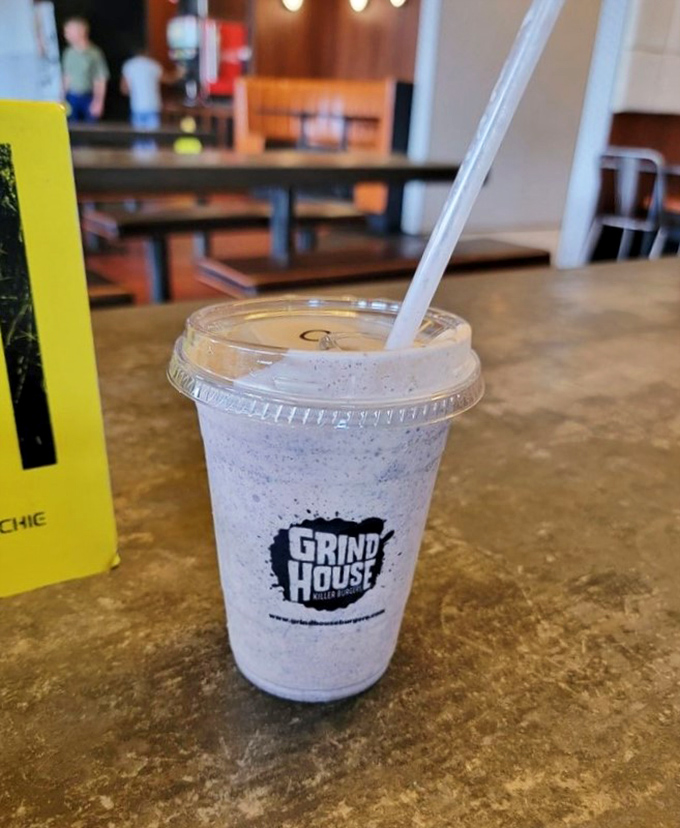 This Oreo milkshake isn't just a drink – it's dessert in a cup, thick enough to make your straw stand at attention.