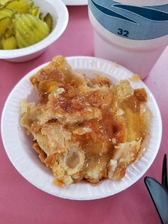 Peach cobbler that would make your grandmother both proud and jealous. The perfect sweet finale to a symphony of smoke.