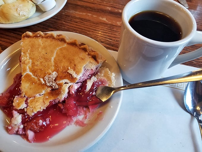 Cherry pie that makes you understand why Agent Cooper was so obsessed, paired with coffee strong enough to jumpstart your day.