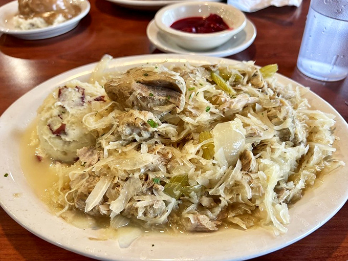 Pork and sauerkraut that would make your German grandmother weep with joy&mdash;tender, tangy, and swimming in its own savory juices.
