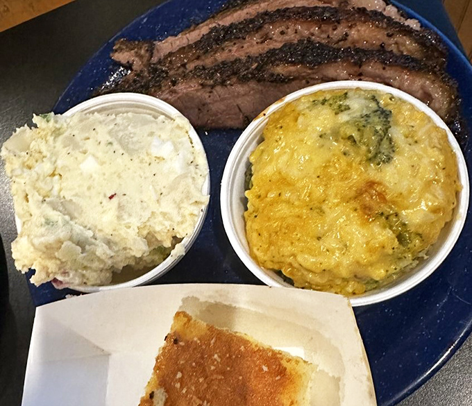 Sides that refuse to be sidelined&mdash;potato salad and broccoli casserole bringing their A-game to the barbecue party.