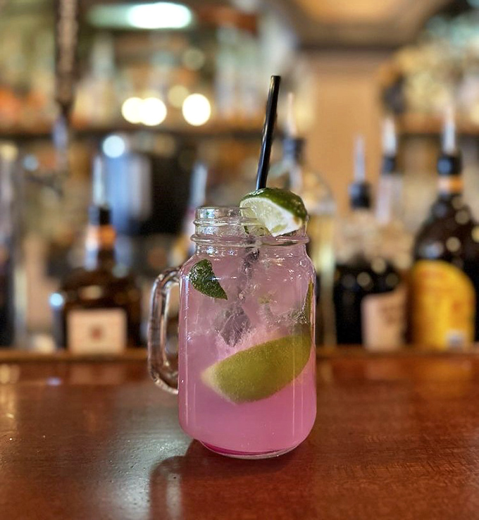 The Prickly Pear Mojito &ndash; where desert meets tropical paradise in a glass that's as photogenic as Sedona's red rocks.