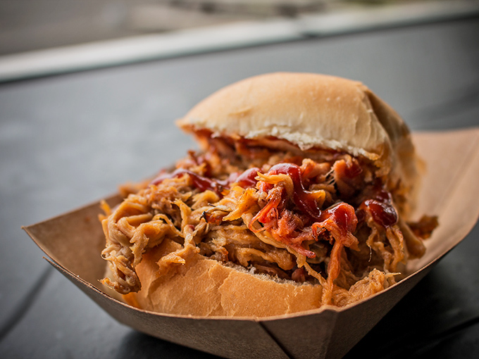 The pulled pork sandwich&mdash;a masterpiece of simplicity. The kind of sandwich that makes you cancel your afternoon plans just to sit with the memory.