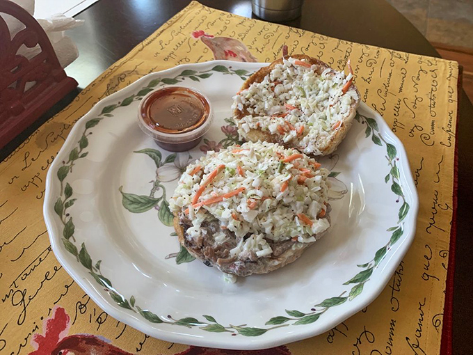 A pulled pork sandwich topped with slaw&mdash;the BBQ equivalent of Fred Astaire and Ginger Rogers. They're good on their own, but magic together.