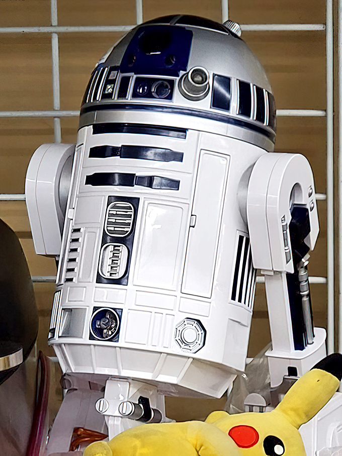 Even droids need new homes! Star Wars collectibles like this R2-D2 prove that pop culture treasures regularly appear at Savers.