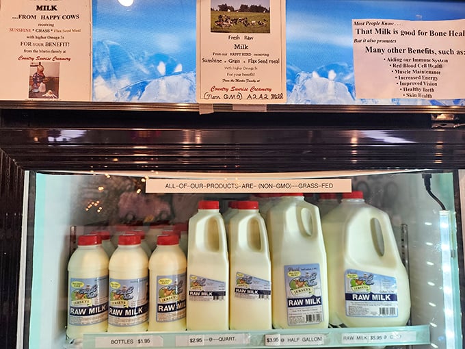 "Milk from happy cows" isn't just clever marketing here&mdash;it's a philosophy. This cooler holds liquid gold that never knew the inside of a factory.