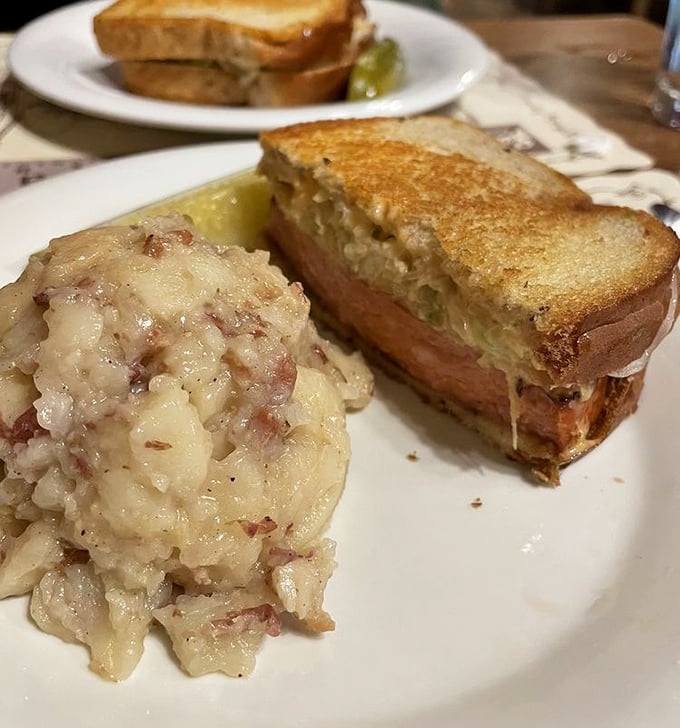 The classic Reuben sandwich gets the German treatment with house-made ingredients and authentic flair.