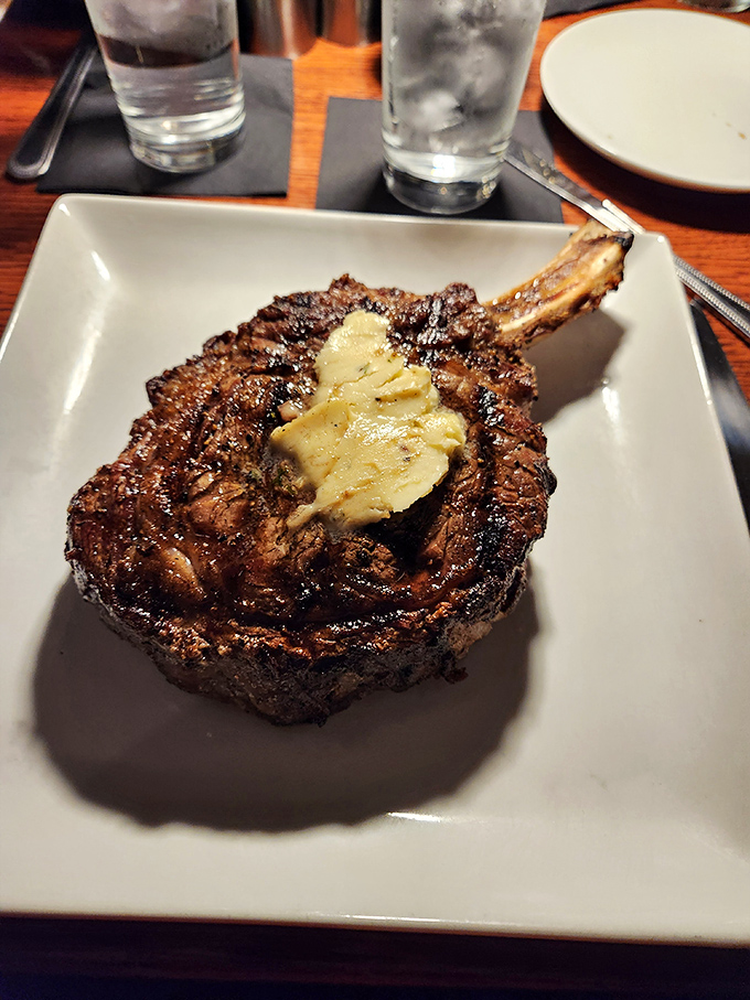 The ribeye that launched a thousand sighs of contentment. That bone isn't just for show &ndash; it's nature's flavor injector working overtime.