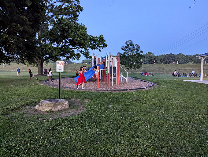 At Rodger Young Memorial Park, childhood laughter provides the perfect soundtrack to summer evenings that stretch like taffy into twilight.