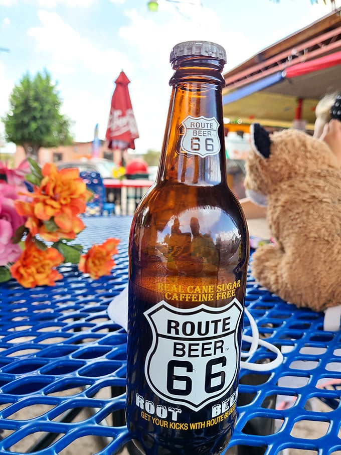 Route 66 in a bottle. This root beer isn't just a drink&mdash;it's liquid nostalgia served cold on a hot Arizona day.