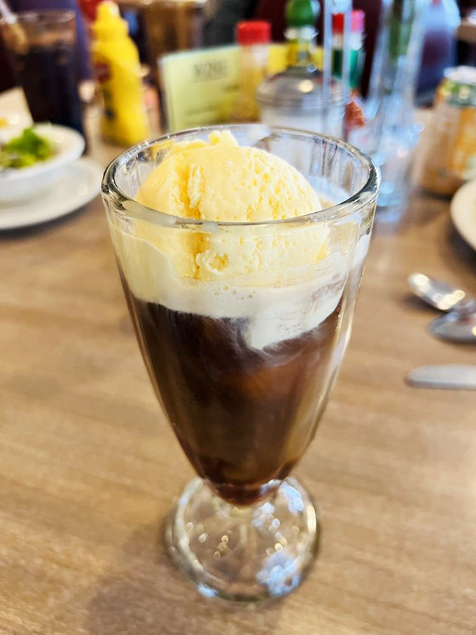 The root beer float&mdash;where childhood nostalgia meets grown-up indulgence in one tall, frosty glass of happiness.