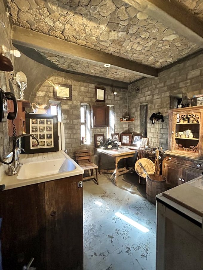 The castle's interior spaces blend rustic charm with practical modern touches&mdash;medieval aesthetics with the blessed addition of indoor plumbing.