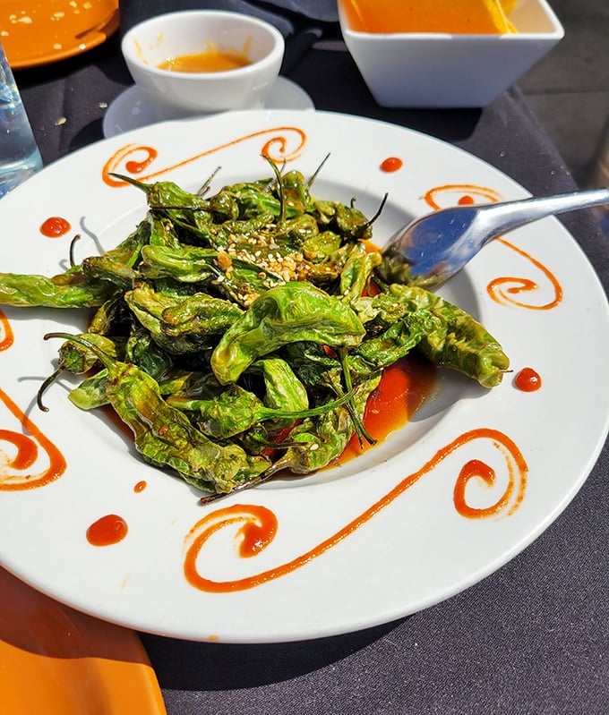 Blistered shishito peppers that play culinary roulette&mdash;most are mild, but occasionally one brings the heat that makes the game exciting.