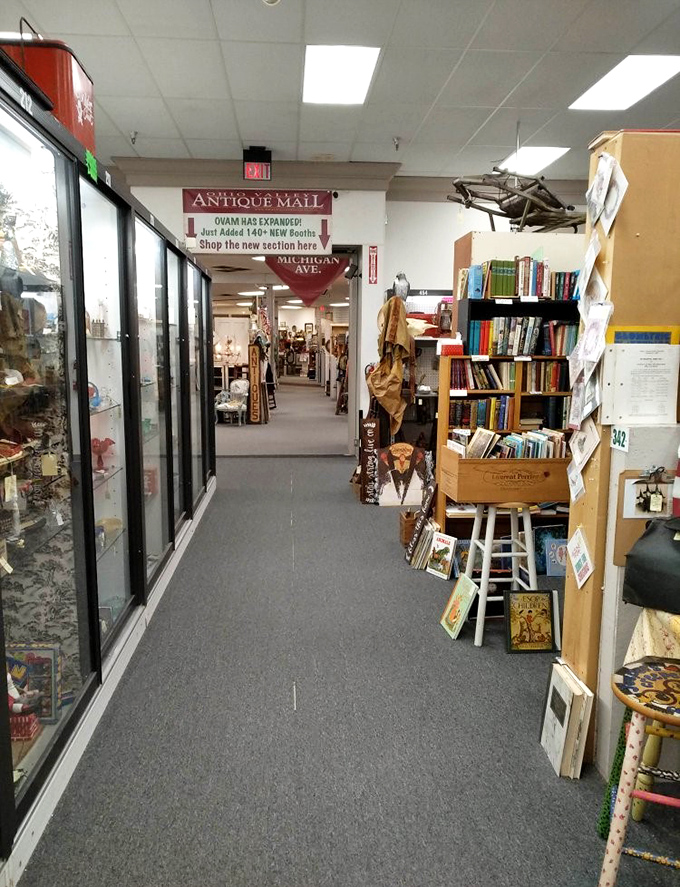 The entrance beckons with promises of Michigan Avenue treasures. Like a library where you can take home more than just the stories.