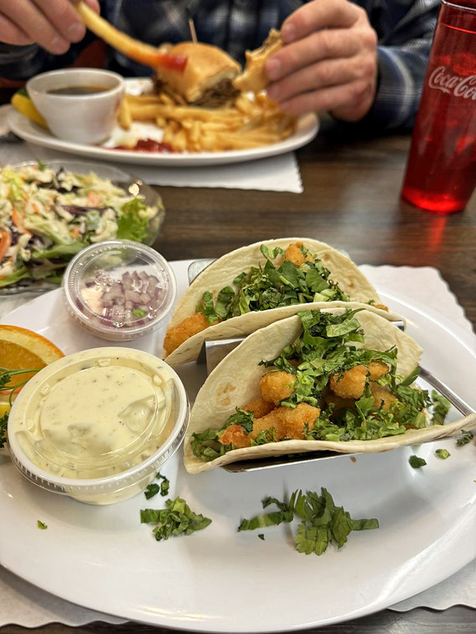 These shrimp tacos are what happen when the ocean and Mexico have a delicious collaboration &ndash; fresh, vibrant, and impossible to eat without smiling.