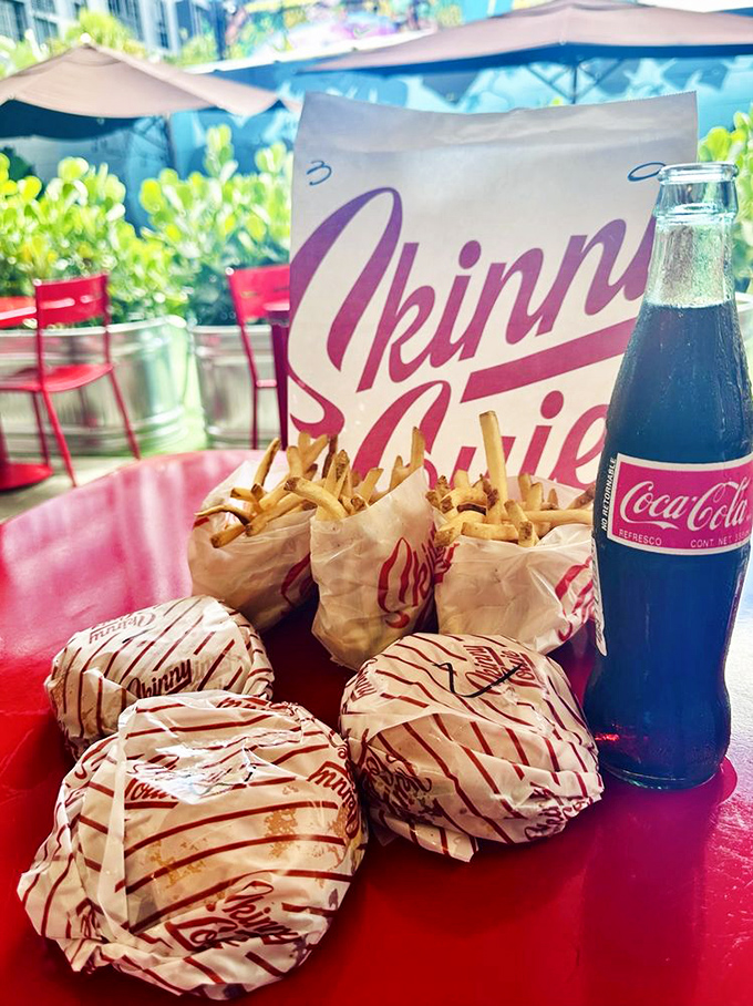 Sunshine, red tables, and smash burgers&mdash;a Miami trifecta that proves paradise isn't always about beaches and palm trees.