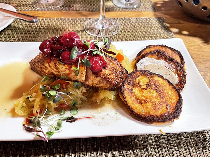 Salmon with a perfect sear meets sweet-tart cranberry topping&mdash;a flavor combination that makes you wonder why you haven't tried it before.