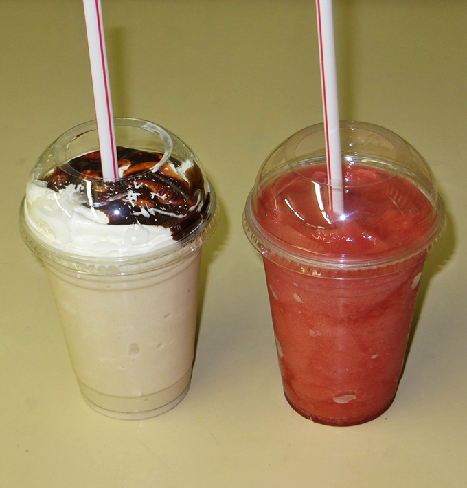 Smoothies that make you forget you're being healthy. One chocolate dream, one berry fantasy&mdash;both worth the brain freeze that inevitably follows.