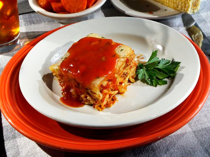 Southern-style lasagna brings a blush of tomato sauce and a sprinkle of parsley to the table&mdash;proof that Italians don't have a monopoly on comfort.