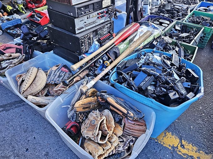 Yesterday's sports equipment becomes tomorrow's treasures. Baseball gloves with stories to tell and power tools ready for second acts.