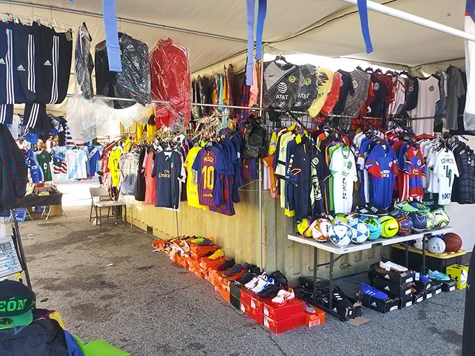 Soccer jerseys from around the world create a United Nations of sports fandom. Find your team colors or discover new international allegiances.