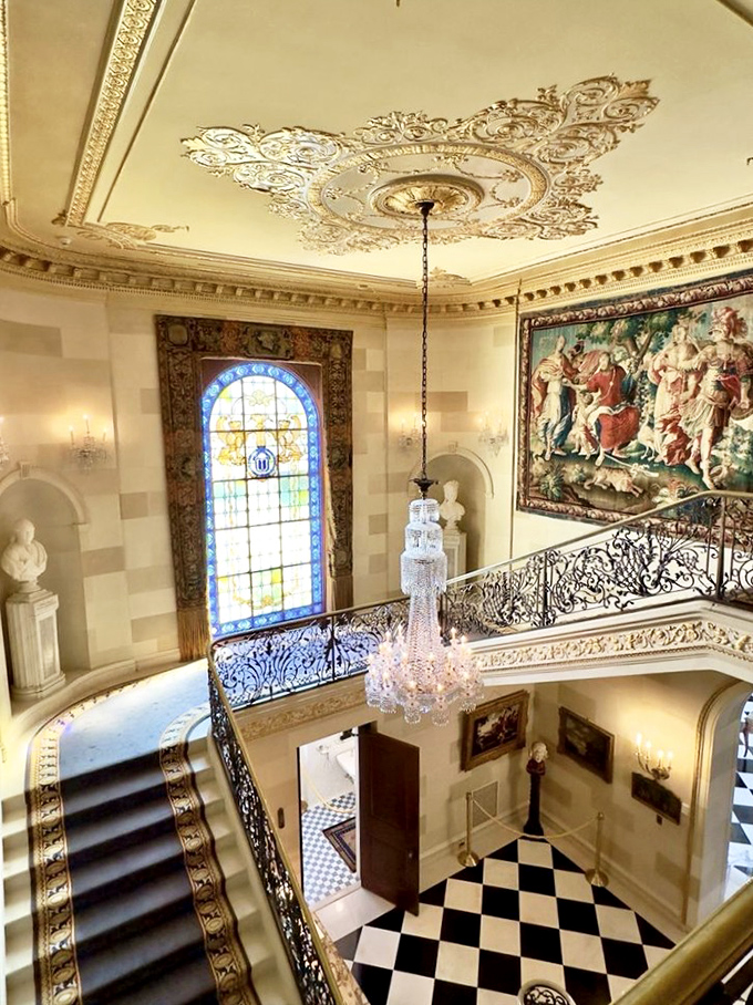 The staircase where Cinderella would have lost her glass slipper if she'd been lucky enough to attend this ball. 