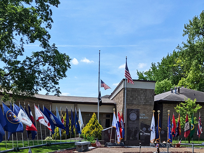 Staunton Public Library: More flags than the United Nations and more stories than Hollywood&mdash;this unassuming building houses worlds waiting to be discovered.