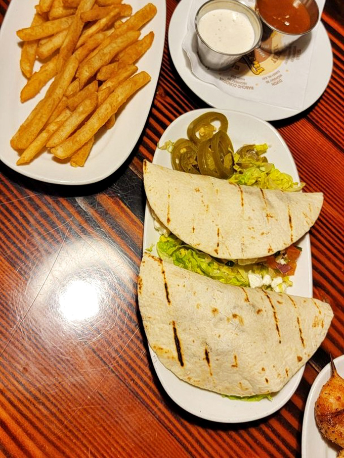 When a steakhouse makes tacos, they don't mess around. These aren't dainty street food&mdash;they're hearty, no-nonsense meals folded into convenient delivery systems.