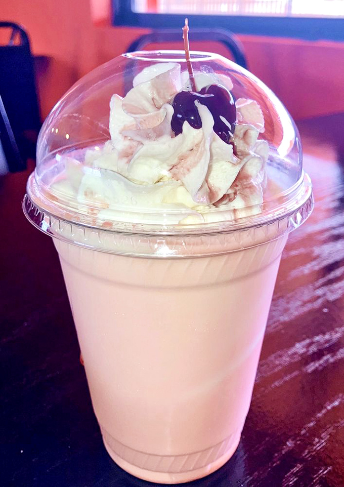 A milkshake crowned with whipped cream and a cherry that doesn't just satisfy your sweet tooth &ndash; it throws a party for it.