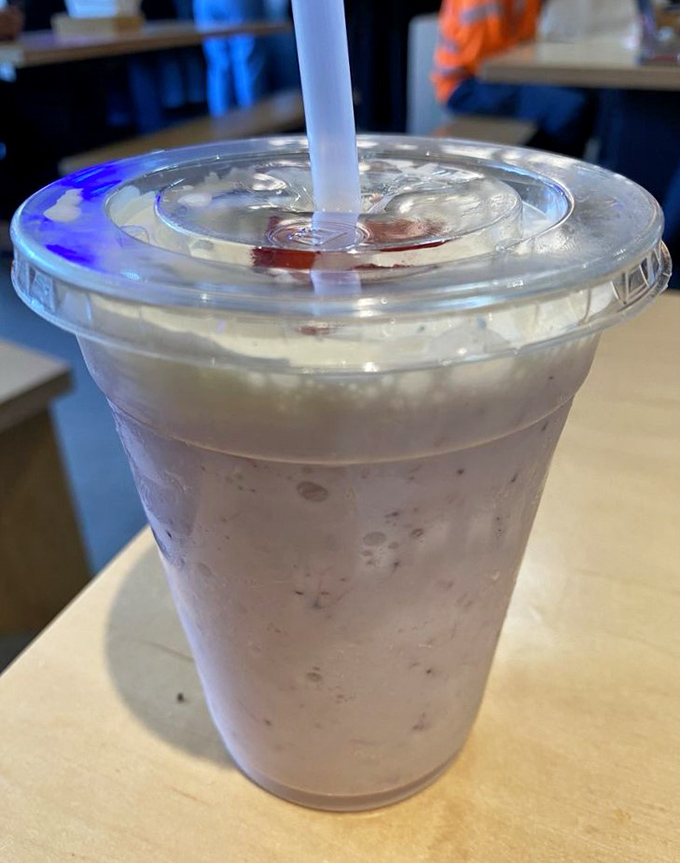 This strawberry milkshake isn't just a drink&mdash;it's a time machine back to when simple pleasures were enough. Thick enough for a spoon, smooth enough for a straw.