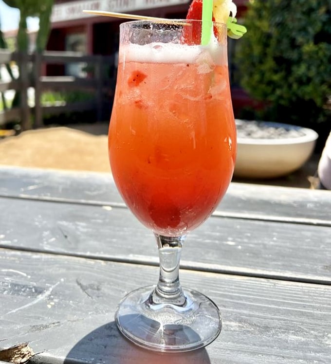 A refreshing interlude between meat courses. This strawberry sipper is the palate cleanser you didn't know your barbecue experience needed.