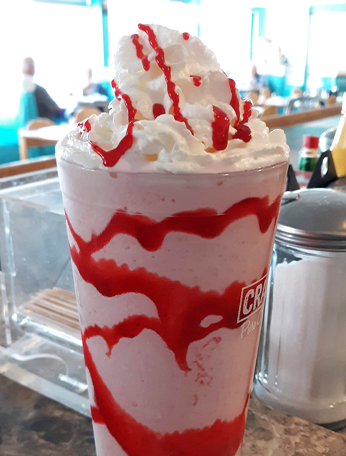 This strawberry milkshake could make even the grumpiest morning person smile &ndash; it's basically happiness with a straw.