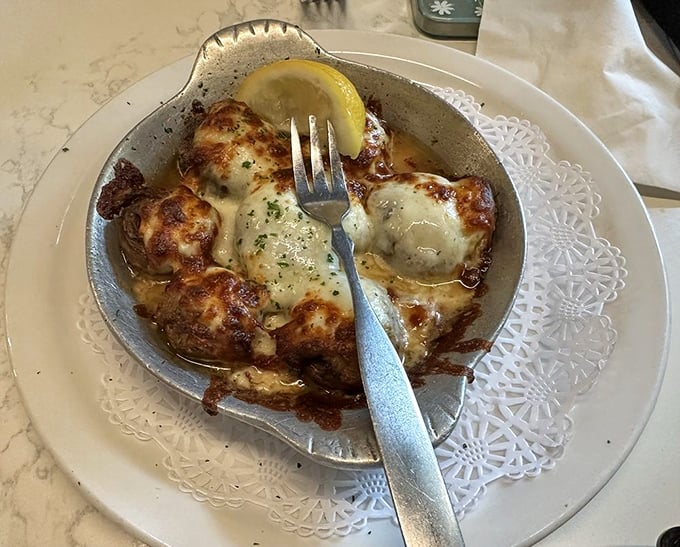 These aren't your average stuffed mushrooms—they're little boats of melted cheese sailing straight into your heart.