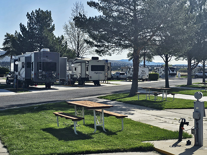 RV living reaches new heights of tranquility in Susanville, where your temporary home comes with mountain views and neighbors who respect personal space.
