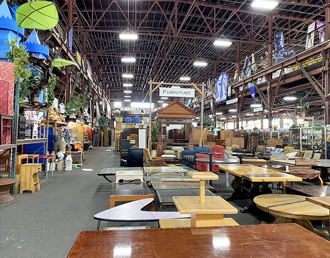 Tables upon tables upon tables&mdash;it's like furniture Inception, but with the possibility of finding the perfect dining surface for Sunday feasts.