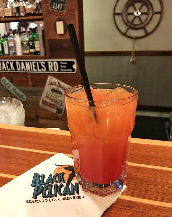 Sunrise in a glass&mdash;this vibrant cocktail promises good decisions ahead. The perfect coastal companion for seafood adventures.