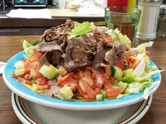 Who knew beef could look this good on a salad? It's like health food with benefits.