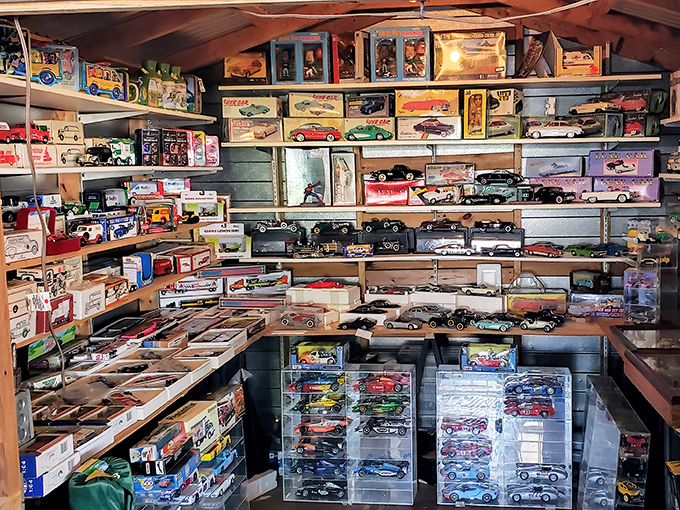 Miniature car heaven! This collector's paradise would make Jay Leno weep with joy&mdash;decades of automotive history in pocket-sized perfection.