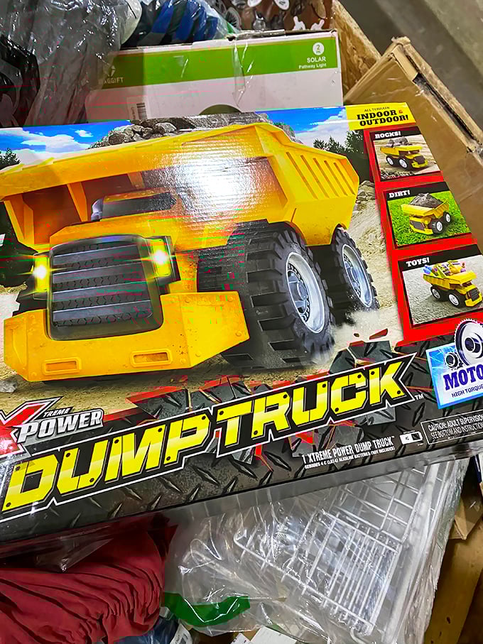 Childhood joy at clearance prices! This mighty dump truck promises outdoor adventures and sandbox construction projects without demolishing parents' savings.
