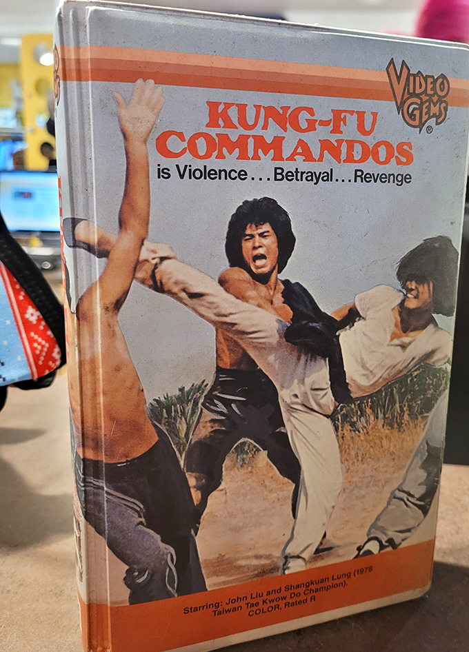 Before streaming existed, cinematic treasures like this martial arts classic lived in plastic cases, now vintage artifacts themselves.