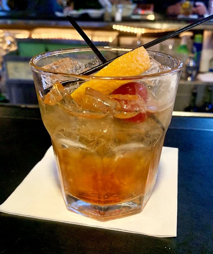 The Wisconsin old fashioned—where brandy, fruit, and a splash of soda create a cocktail that's practically the state's unofficial mascot.