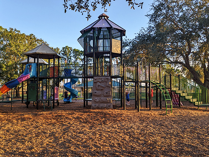 This playground proves Port St. Lucie understands family-friendly amenities, where grandkids can climb while grandparents' savings accounts don't take a tumble.