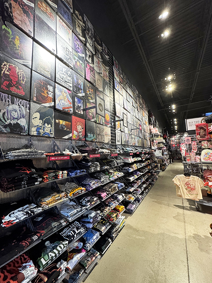 Anime and pop culture heaven awaits collectors and fans, with walls of merchandise that would make any Comic-Con attendee feel right at home.