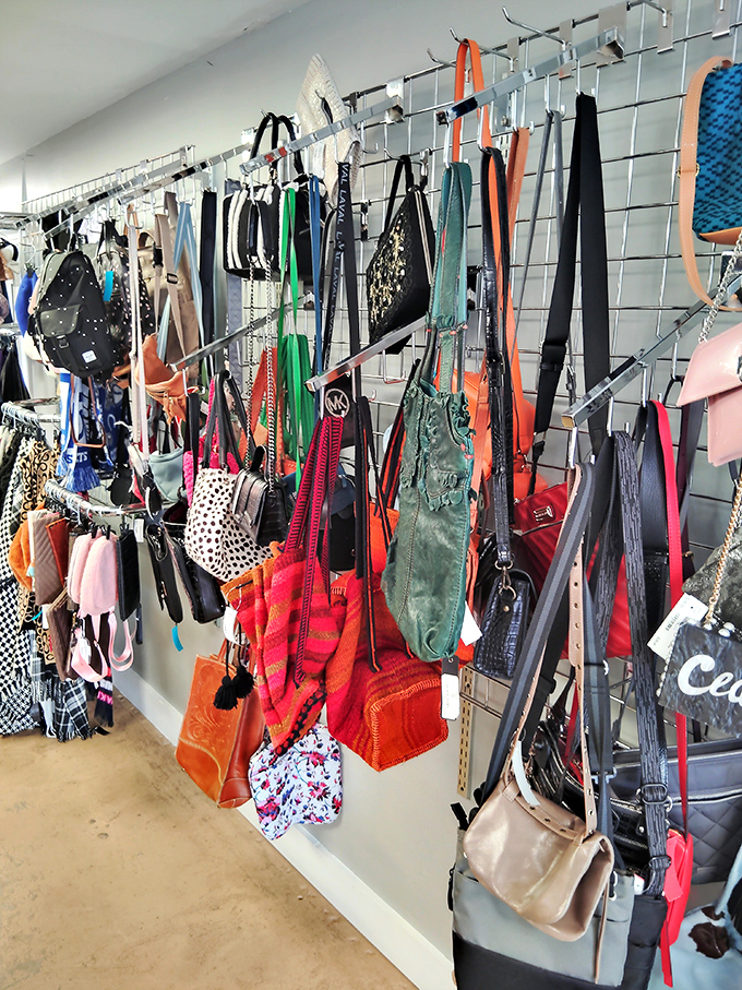 Handbag heaven or purse purgatory? This colorful collection of secondhand bags proves yesterday's splurges become today's steals for the patient shopper.